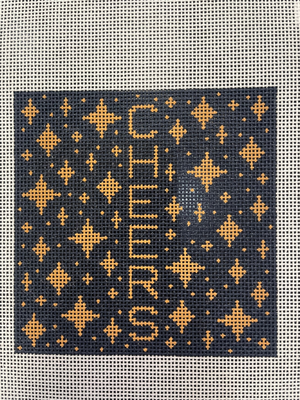 Cheers - Gold Stars — Stitching Chicks Needlepoint