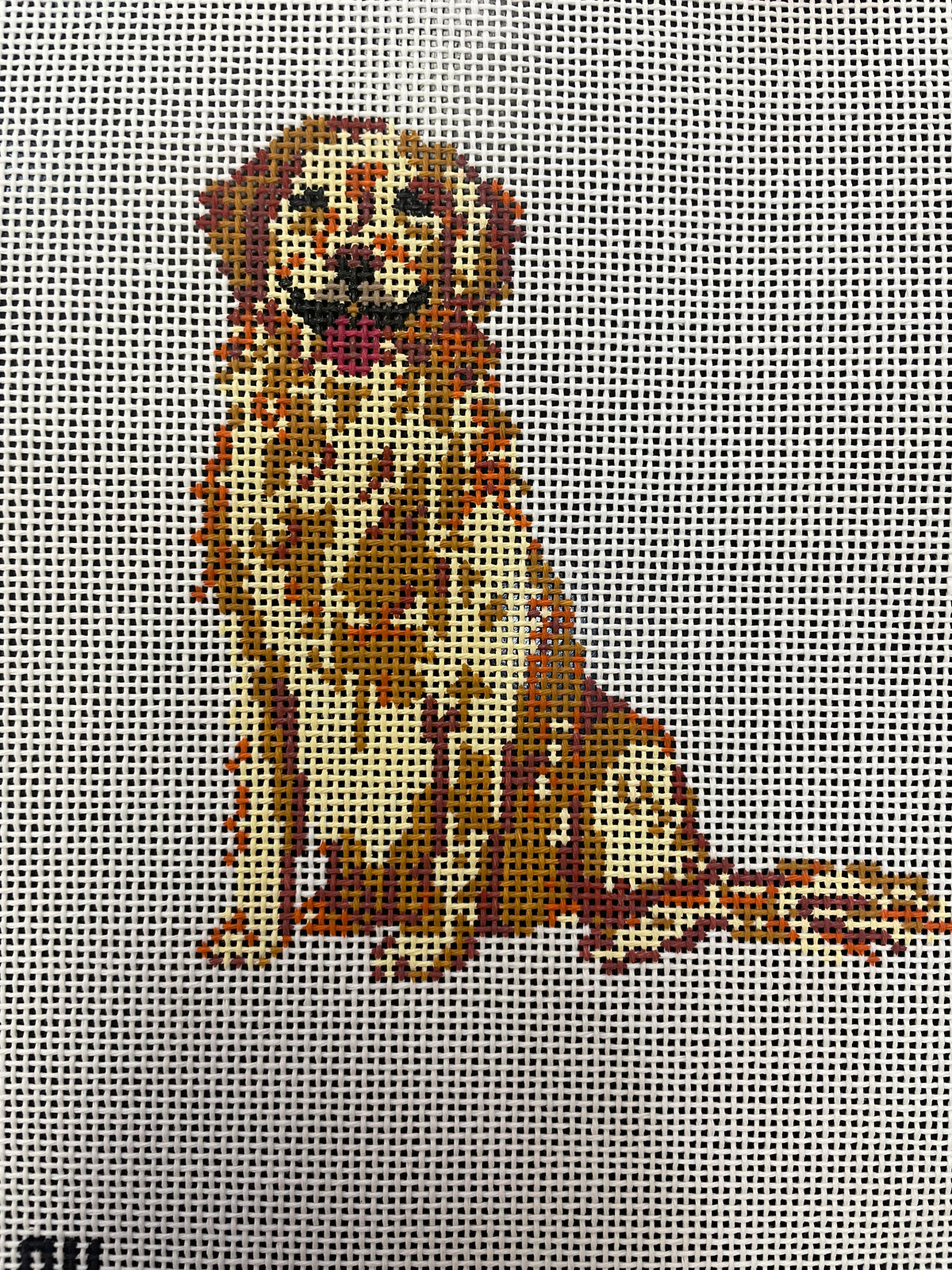 Golden Retriever 18 mesh — Stitching Chicks Needlepoint
