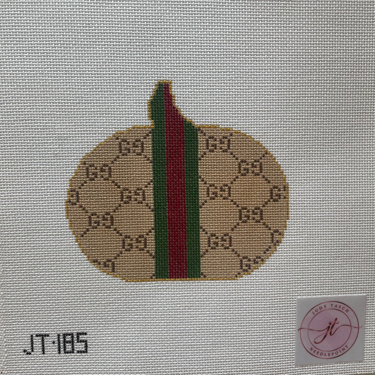 Gucci-inspired Pumpkin — Stitching Chicks Needlepoint