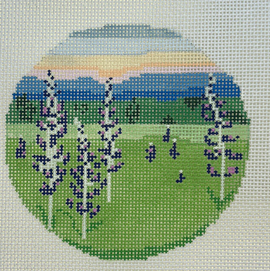 Lupine Field — Stitching Chicks Needlepoint