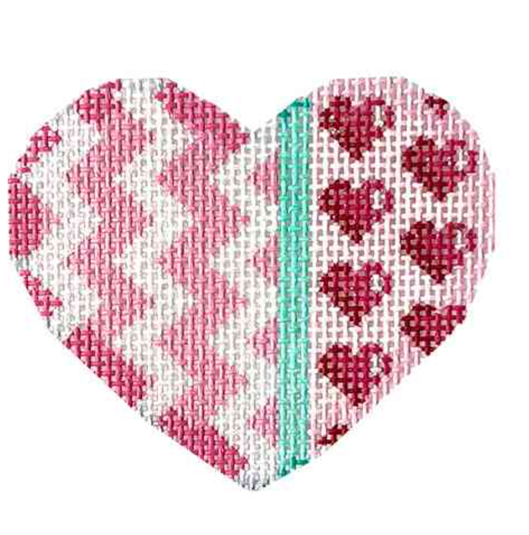 Chevron Heart — Stitching Chicks Needlepoint