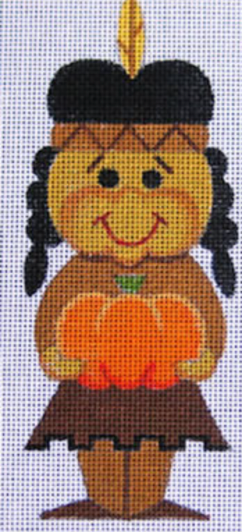 Native American Girl — Stitching Chicks Needlepoint