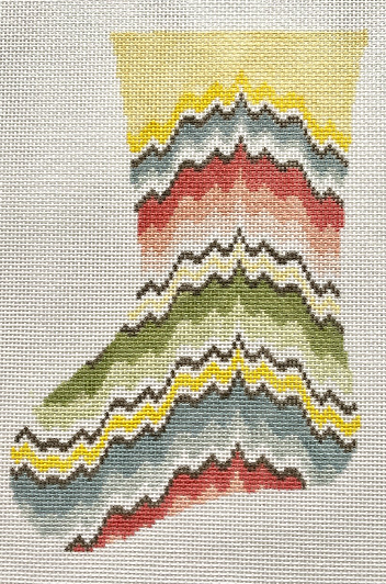 Flame Stitch Mini Stocking — Stitching Chicks Needlepoint