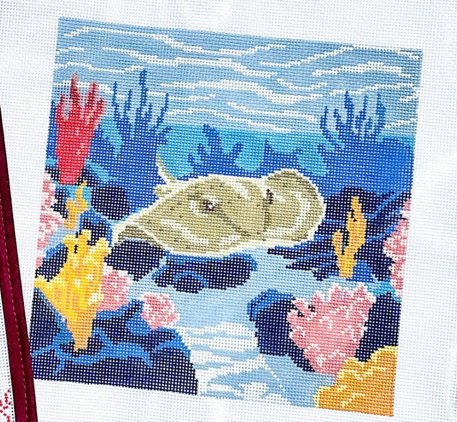 Stingray (No Words) — Stitching Chicks Needlepoint