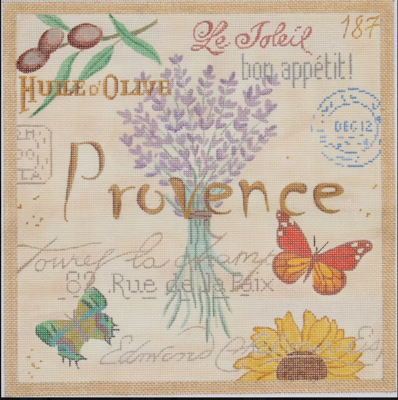 Provence Collage — Stitching Chicks Needlepoint