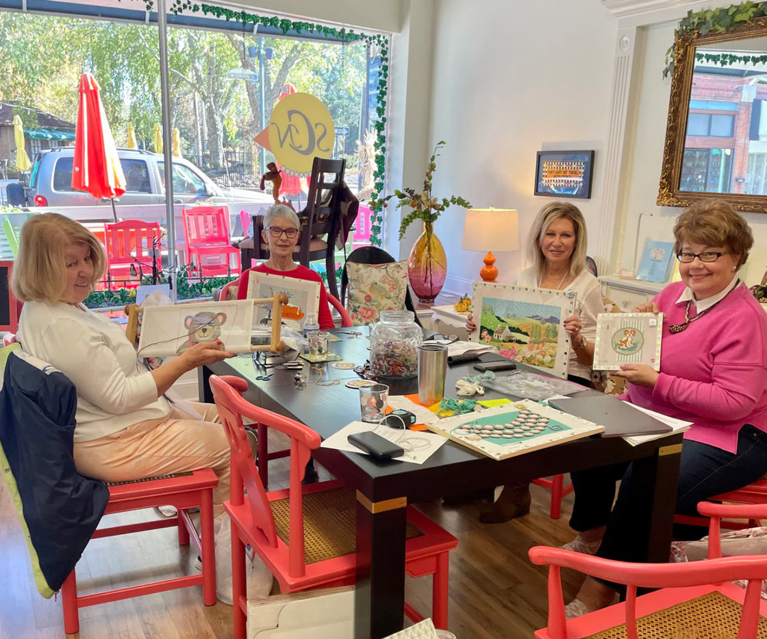 Mod Words "Groovy" — Stitching Chicks Needlepoint